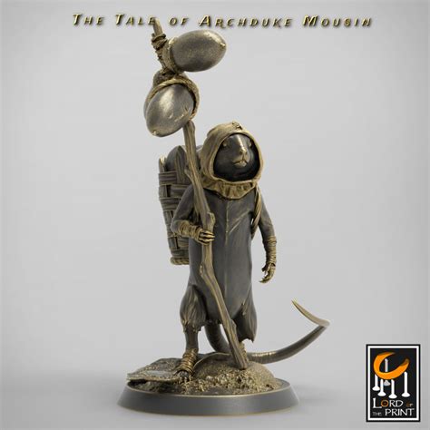 3d Printable Mouse Stand Farmer By Rescale Miniatures