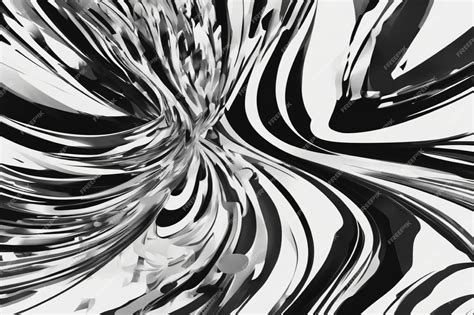 Premium Vector Monochrome Abstract After Effect On White Background