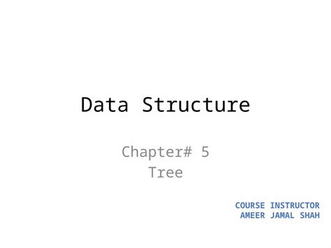 PPTX Data Structure Chapter Tree TREES TREES Tree Is A Nonlinear Data Structure This