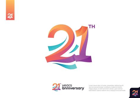 Number 21 Logo Icon Design 21st Birthday Logo Number Anniversary 21