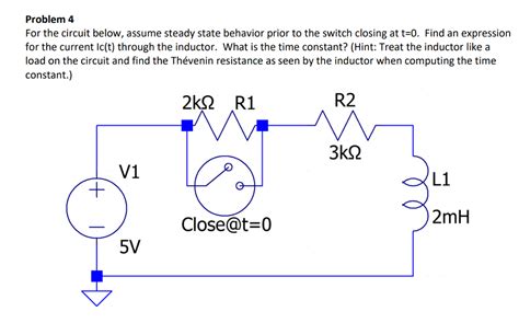solved problem 4 for the circuit below assume steady state