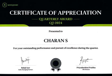 Charan S On Linkedin Quarterlyawards