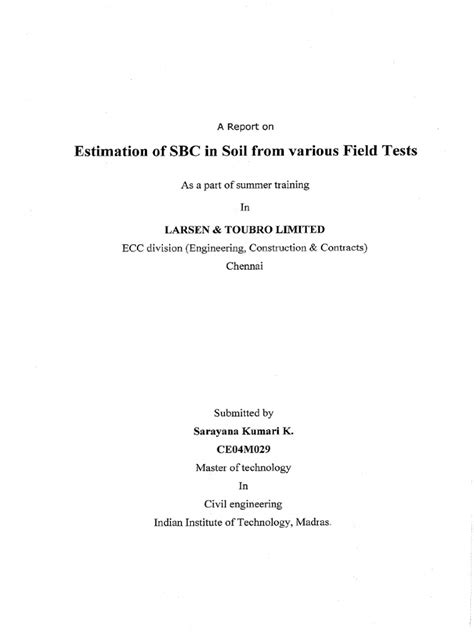 Sbc Estimation From Field Tests Pdf