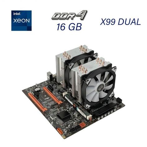 Комплект: материнская плата X99 DUAL / 2x (ДВА) Intel Xeon E5-2670 v3 ...