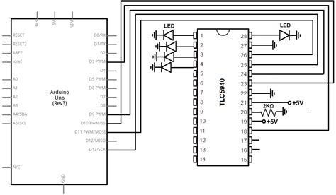 Arduino Tlc 5940 Pwm Driver Blank Input And Pull Up Resistor Images