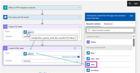 Powerapps Logic App Convert Run Query Json Results To Usuable