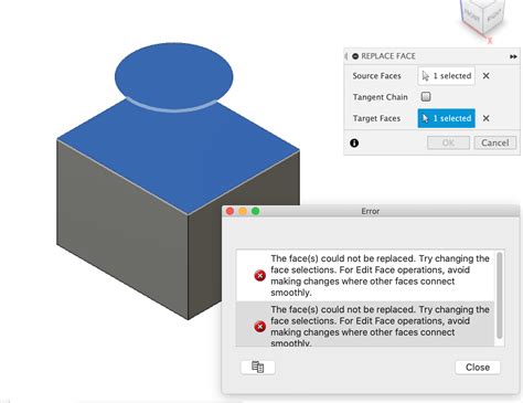 Solved How To Replace A Face With Replace Face Autodesk Community