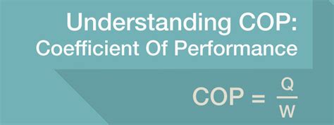 Understanding Cop Coefficient Of Performance Of Heat Pumps