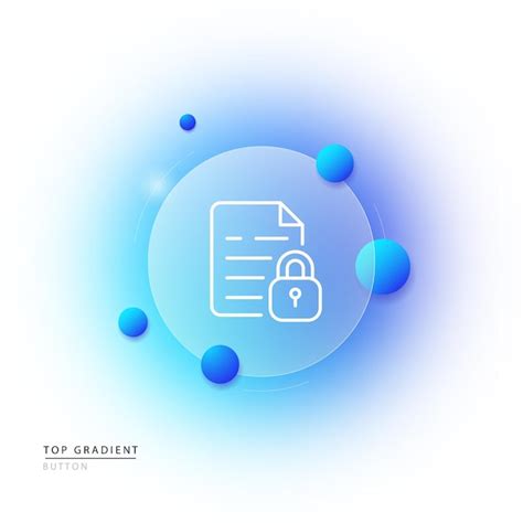 premium vector document with lock line icon password top secret