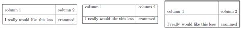 Spacing Column And Row Padding In Tables TeX LaTeX Stack Exchange