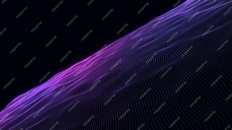 Premium Ai Image 3d Render Of A Modern Background With Flowing Particles Network Communications