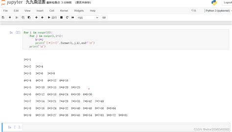 python中写出九九乘法表 python99乘法表左下角 csdn博客