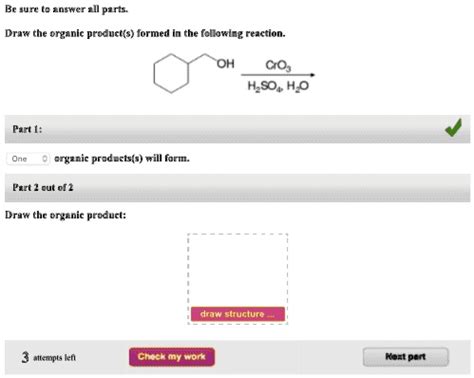 SOLVED: ' Draw the organic product(s) formed in the following reaction ...