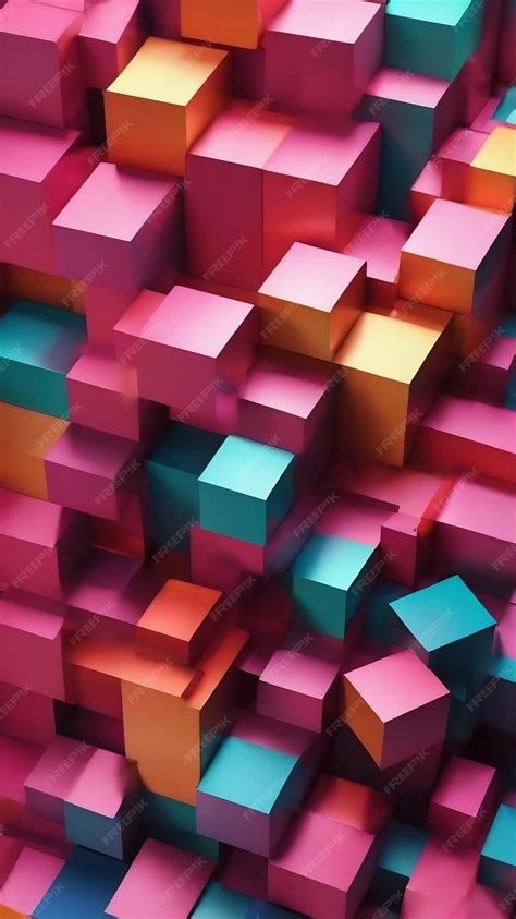 Premium Photo Abstract Background Of Geometric Shapes 3d Rendering