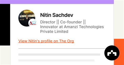 Nitin Sachdev Director Co Founder Innovator At Amanzi
