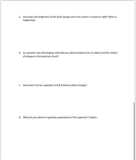 Solved Part Parallel Plate Capacitor Battery Connected Chegg Com