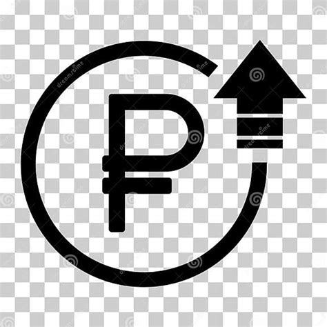 Cost Symbol Ruble Increase Icon Income Vector Symbol Image Isolated On