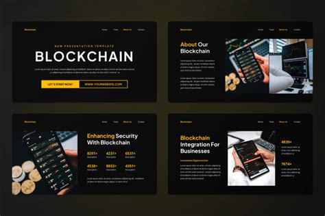 blockchain presentation powerpoint incl blockchain and fintech envato