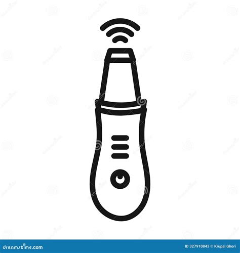 Ultrasonic Face Skin Scrubber Icon Black Line Art Vector Logo Stock Vector Illustration Of