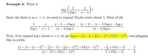Taylor Series For Logx