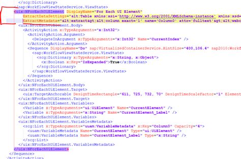 where is for each ui element storing its selector filter activities