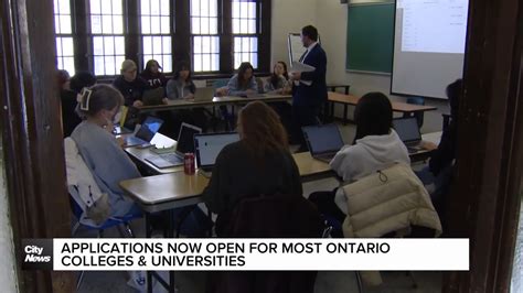 Applications At Most Ontario Colleges And Universities Now Open