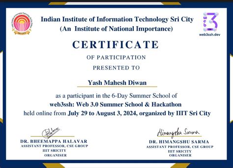 Yash Diwan On Linkedin Web3 Web3 Blockchain Iiitsricity Web3ssh