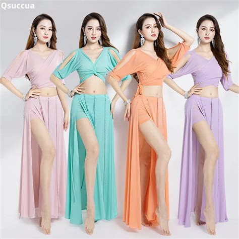 여성 댄스 의상 초보자용 섹시한 밸리 댄스 트레이닝 슈트 동양 무용 공연 신상 Aliexpress
