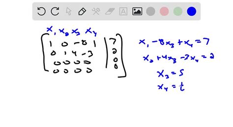 solved the following matrices are in reduced row echelon form