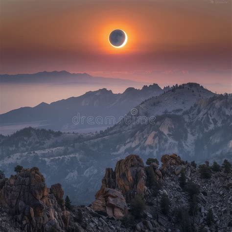 Dramatic Solar Eclipse Hovers Over A Stark And Jagged Extraterrestrial