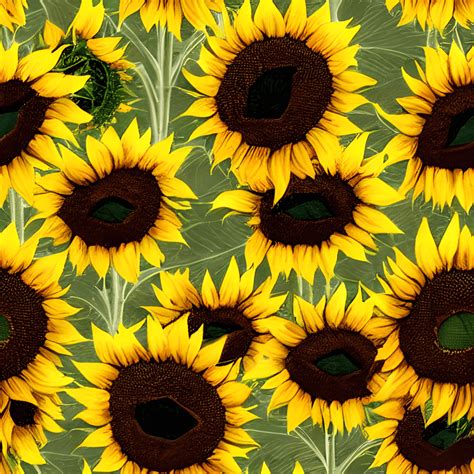 Gorgeous Sunflower Pattern · Creative Fabrica