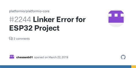 Linker Error For ESP Project Issue Platformio Platformio Core GitHub