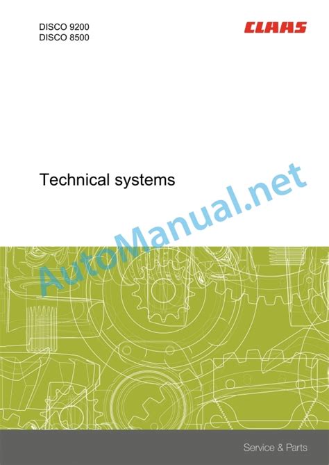 Claas Disco F Mower Technical System EN