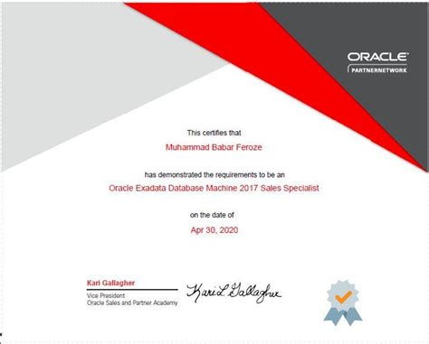 Babar Feroze On Linkedin Oracle Exadata Oraclecloud Oraclecloudinfrastructure Passed…