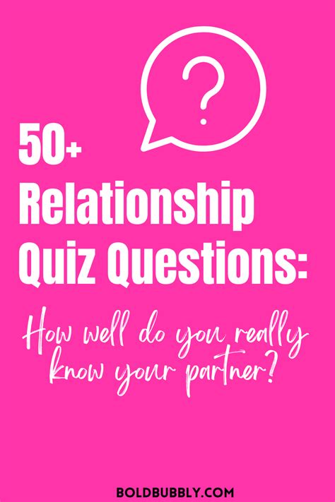 50 Relationship Quiz Questions How Well Do You Know Your Partner