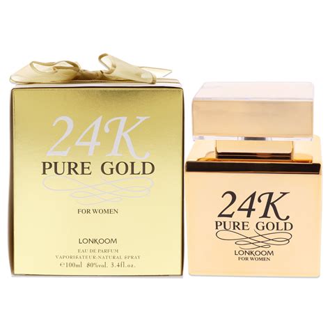 24k Pure Gold By Lonkoom For Women 34 Oz Edp Spray