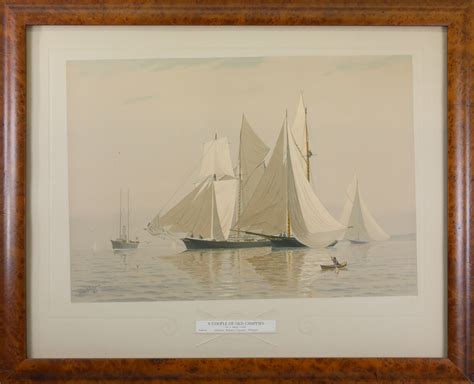 Frederick S Cozzens Yachting Series Lithograph A Couple Of Old Chappies Frederick S