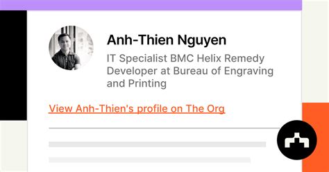 Anh Thien Nguyen It Specialist Bmc Helix Remedy Developer At Bureau
