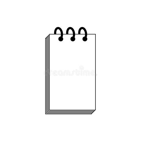 White Notepad Spiral Notepad Illustration Vector Illustration Stock Image Stock Vector