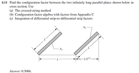Solved 411 ﻿find The Configuration Factor Between The Two