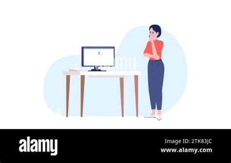 animated internet connection issue router problem looped flat 2d