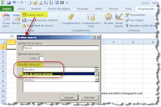 Libro De Macros Personal En Excel Personal Xlsb EXCEL FORO Un Blog De Excel