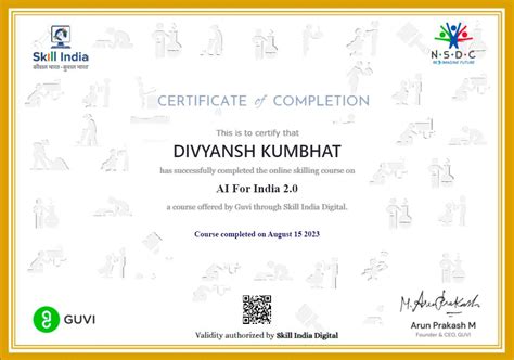Divyansh Kumbhat On Linkedin Im Happy To Share That I Had Obtained A Certification Ai For