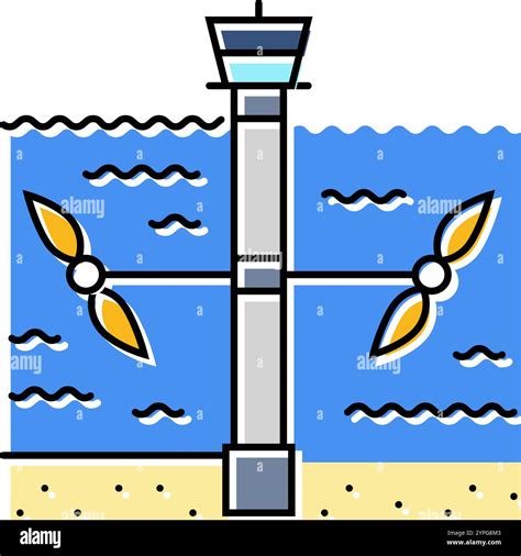 Current Generator Tidal Power Color Icon Vector Illustration Stock Vector Image And Art Alamy