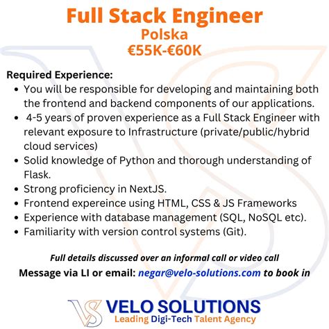 Polska Fullstack Python Nextjs React Fullstackdeveloper Remotework Negar Rad