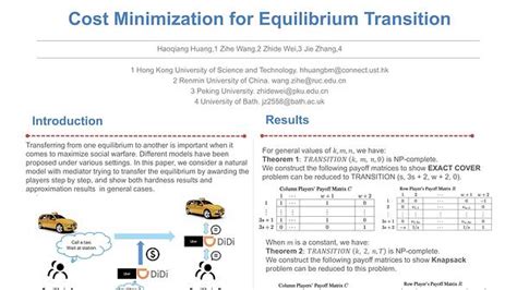 Cost Minimization For Equilibrium Transition Underline