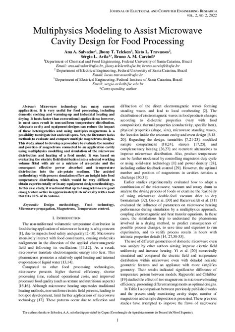 pdf multiphysics modeling to assist microwave cavity design for food