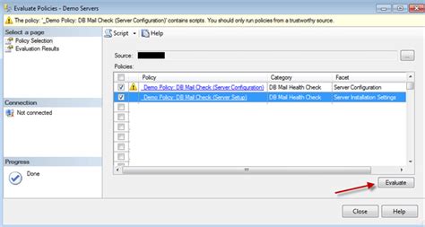 sql server database mail health check with policy based management