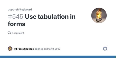 Use Tabulation In Forms Issue Boppreh Keyboard GitHub