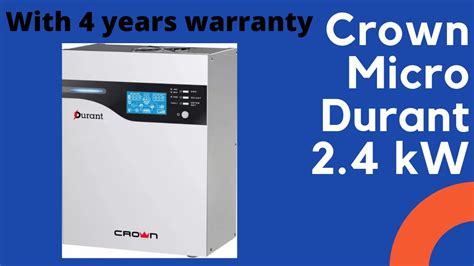 Crown Micro Durant Solar Inverter 2 4 Kv Review Unboxing Premium Solar Better Than Inverex 2